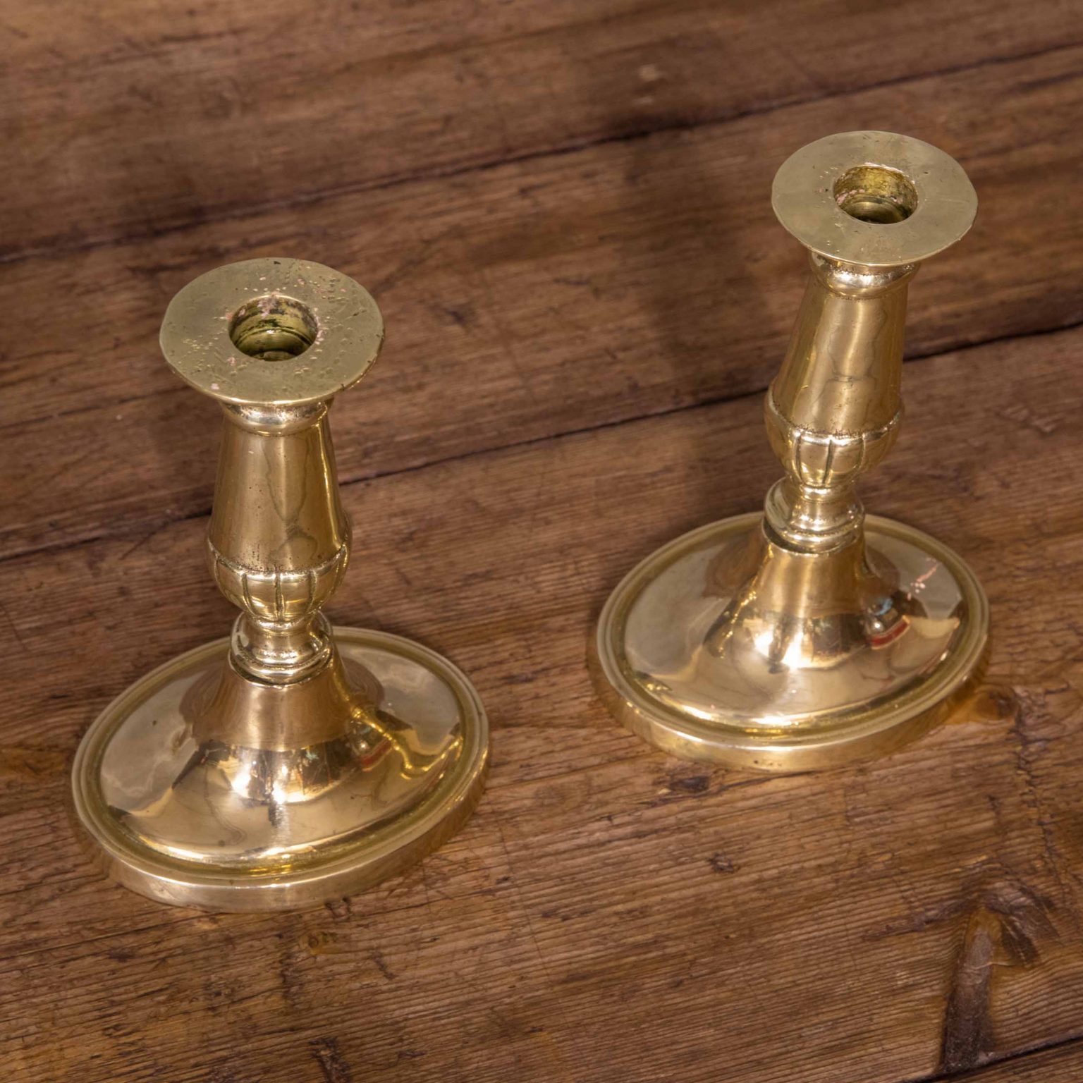 Pair of Brass Candlesticks - witchantiques.com