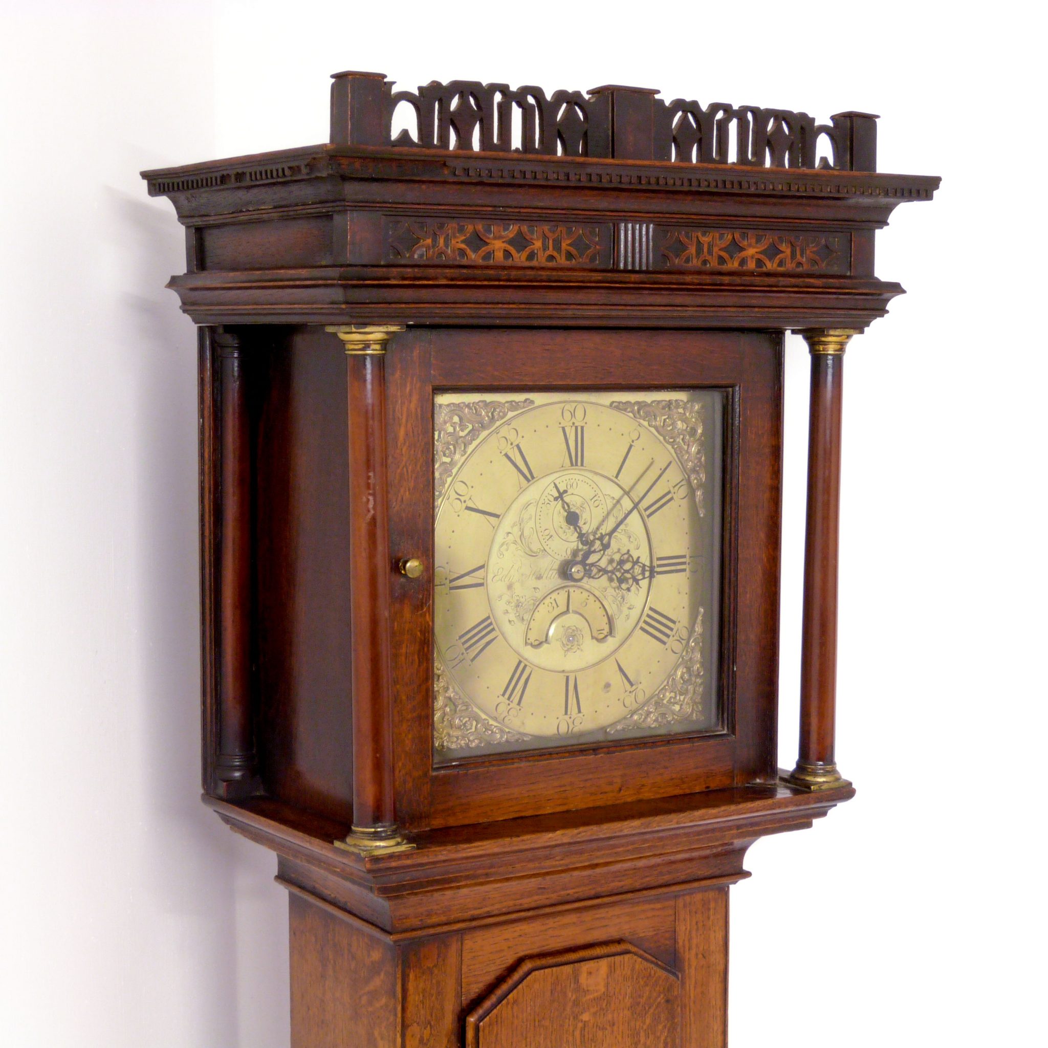 #18th Century Oak Longcase Clock - witchantiques.com
