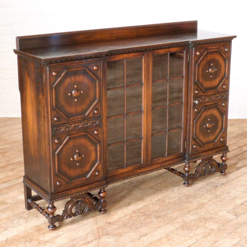 #Jacobean Style Oak Bookcase - witchantiques.com