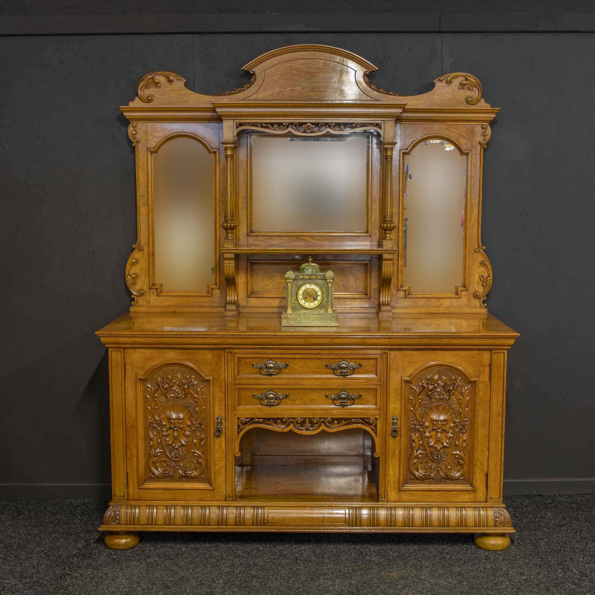 Victorian Pollard Oak Sideboard - witchantiques.com - Credenzas ...