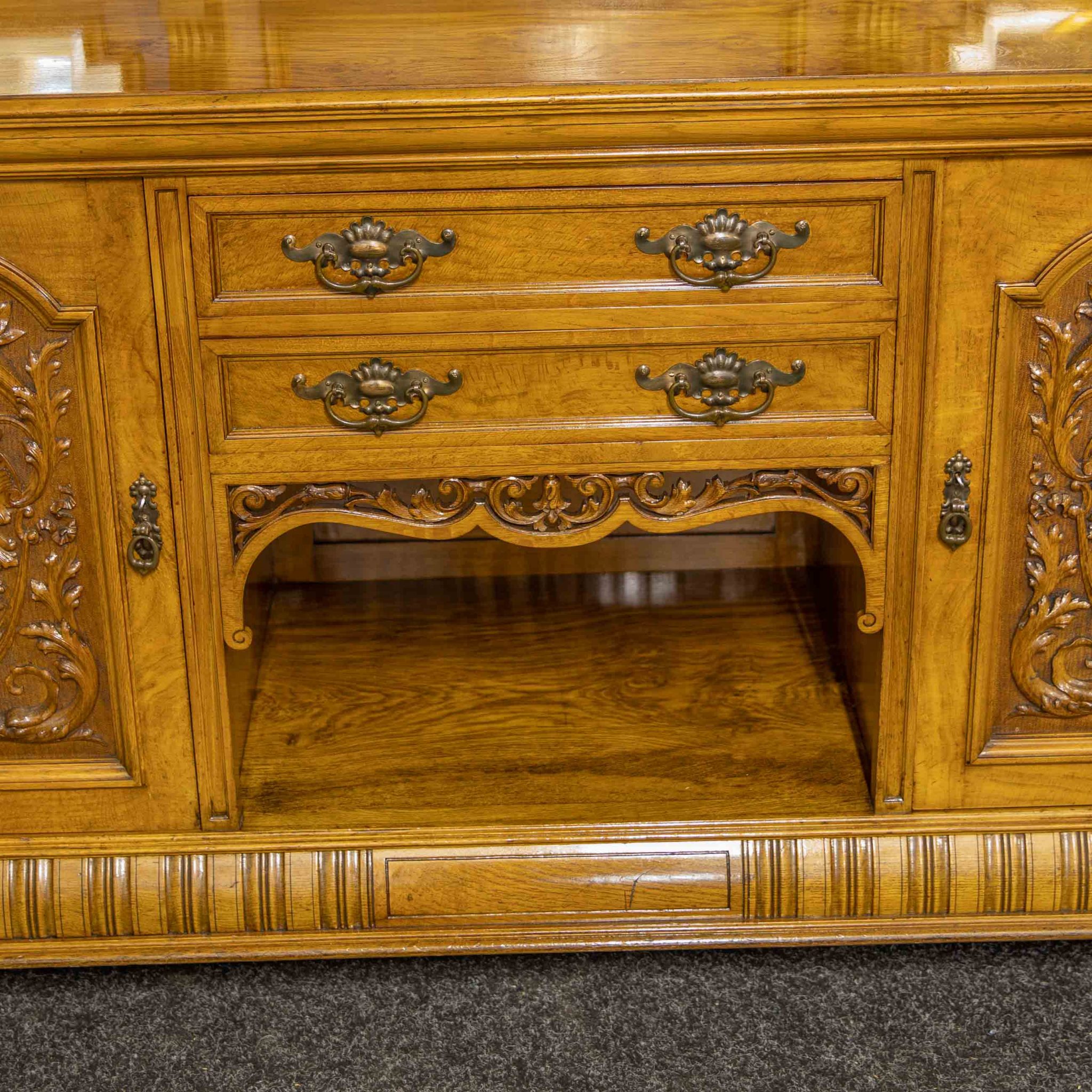 Victorian Pollard Oak Sideboard - witchantiques.com - Credenzas ...