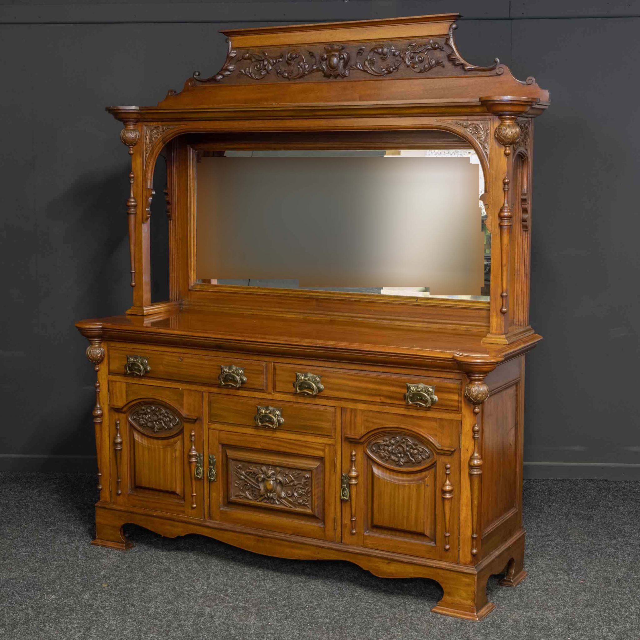 Victorian Mahogany Sideboard - witchantiques.com - Credenzas, Dressers ...