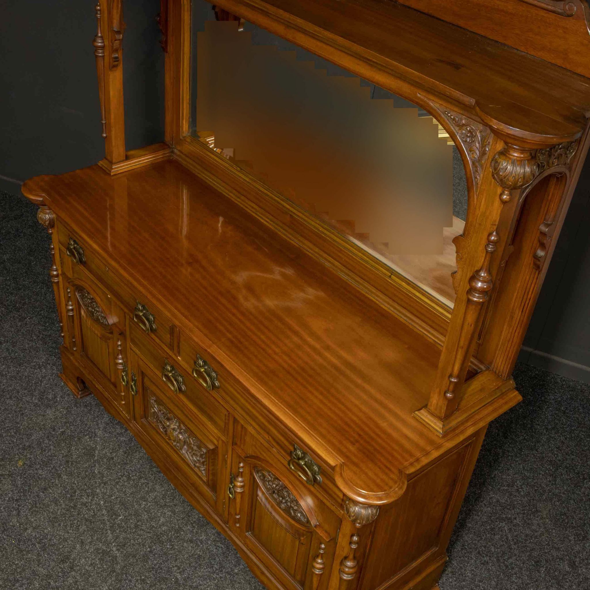 Victorian Mahogany Sideboard - witchantiques.com - Credenzas, Dressers ...