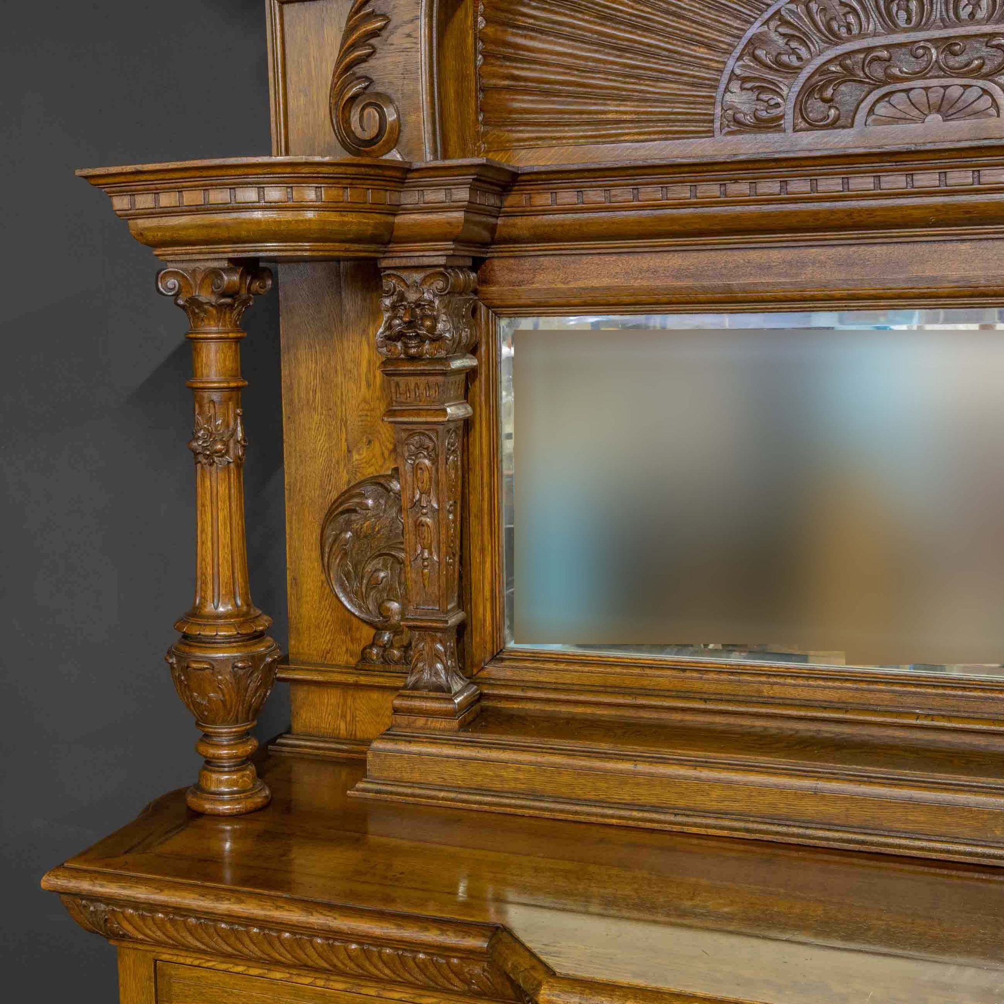 Victorian Oak Sideboard - witchantiques.com - Credenzas, Dressers ...